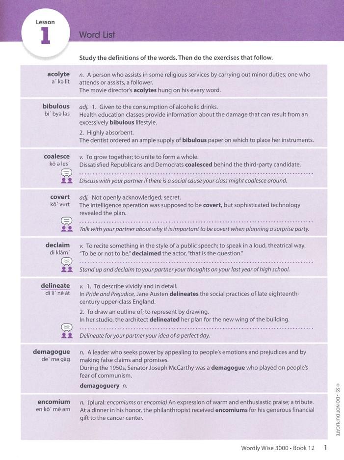 Wordly Wise 3000 Student Book 12 and Answer Key Set (4th Edition ...